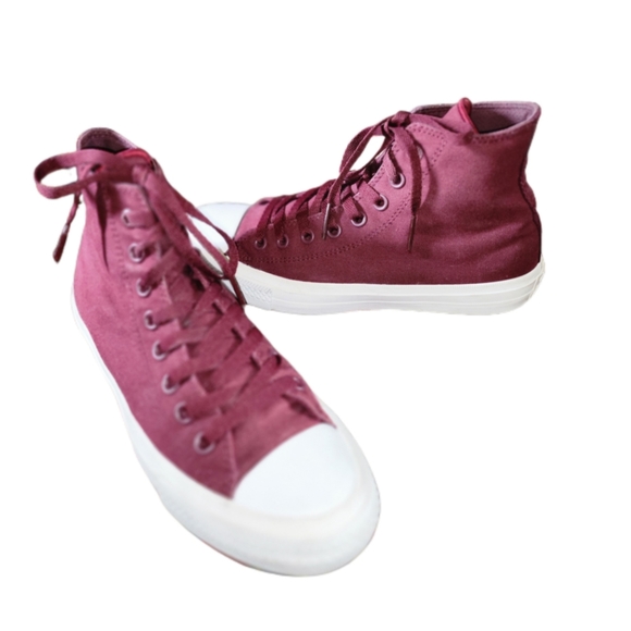 Converse | Shoes | Converse All Star Chuck Taylor Burgundy High Top ...